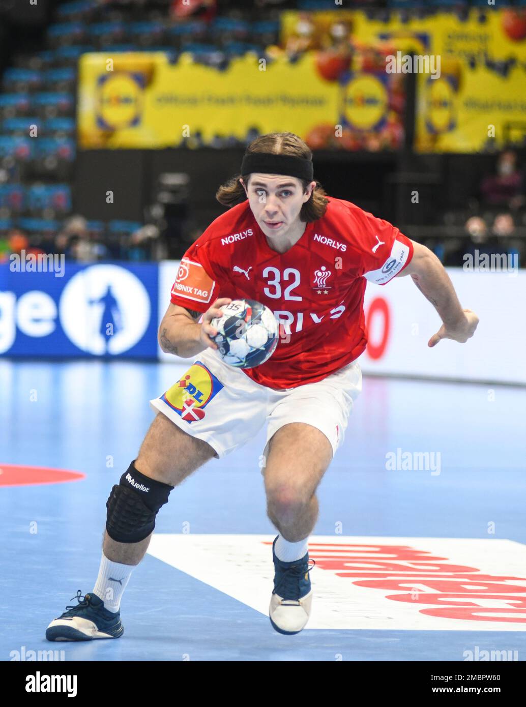 Jacob Holm (Denmark). EHF Euro 2022 Stock Photo - Alamy