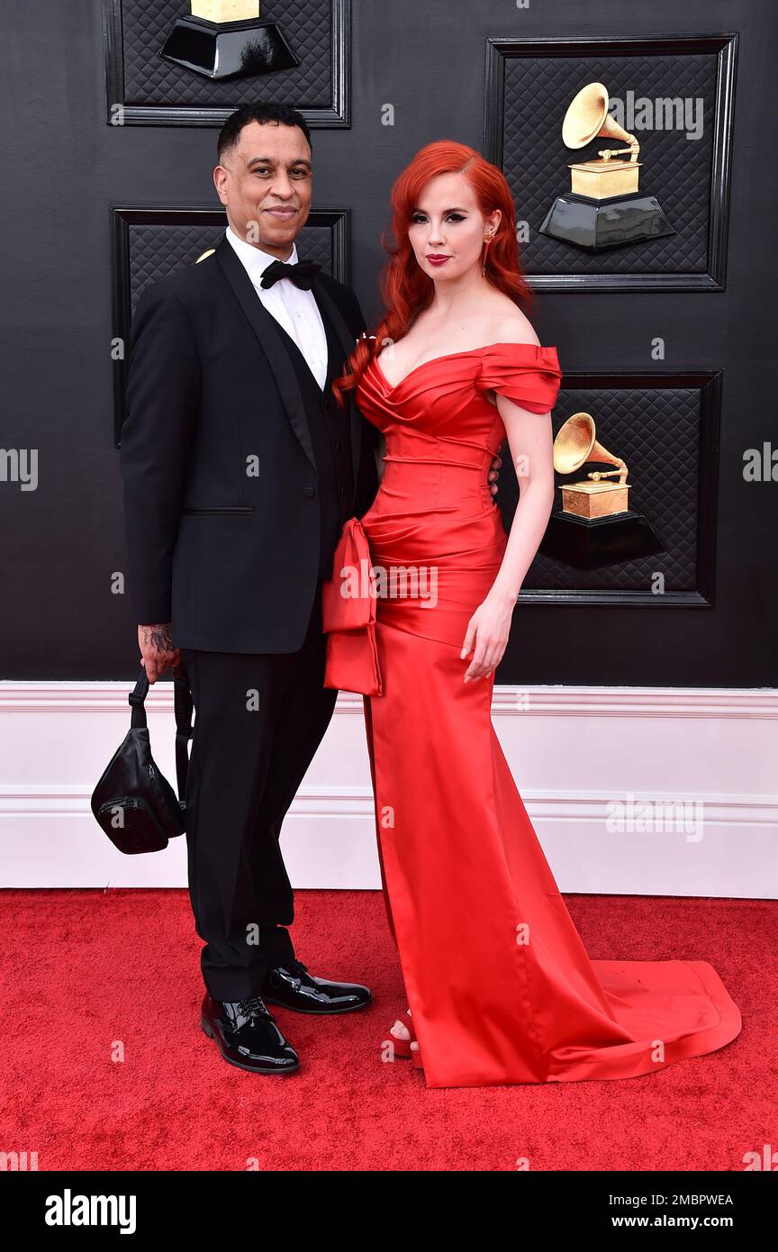 Sergio Vega, left, and Annette Rodriguez arrive at the 64th Annual ...