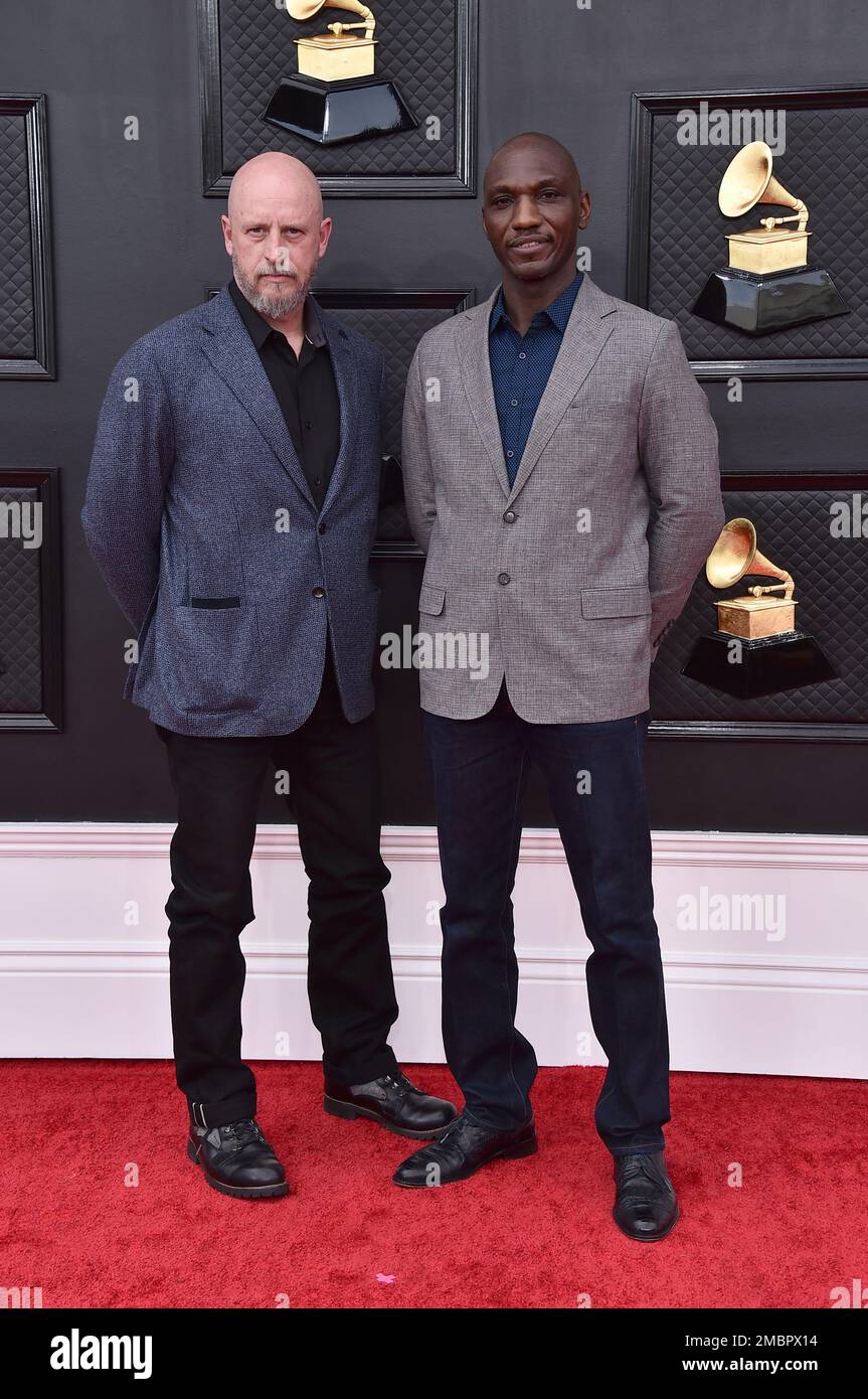Chuck Duncan, left, and Cedric Burnside arrive at the 64th Annual ...