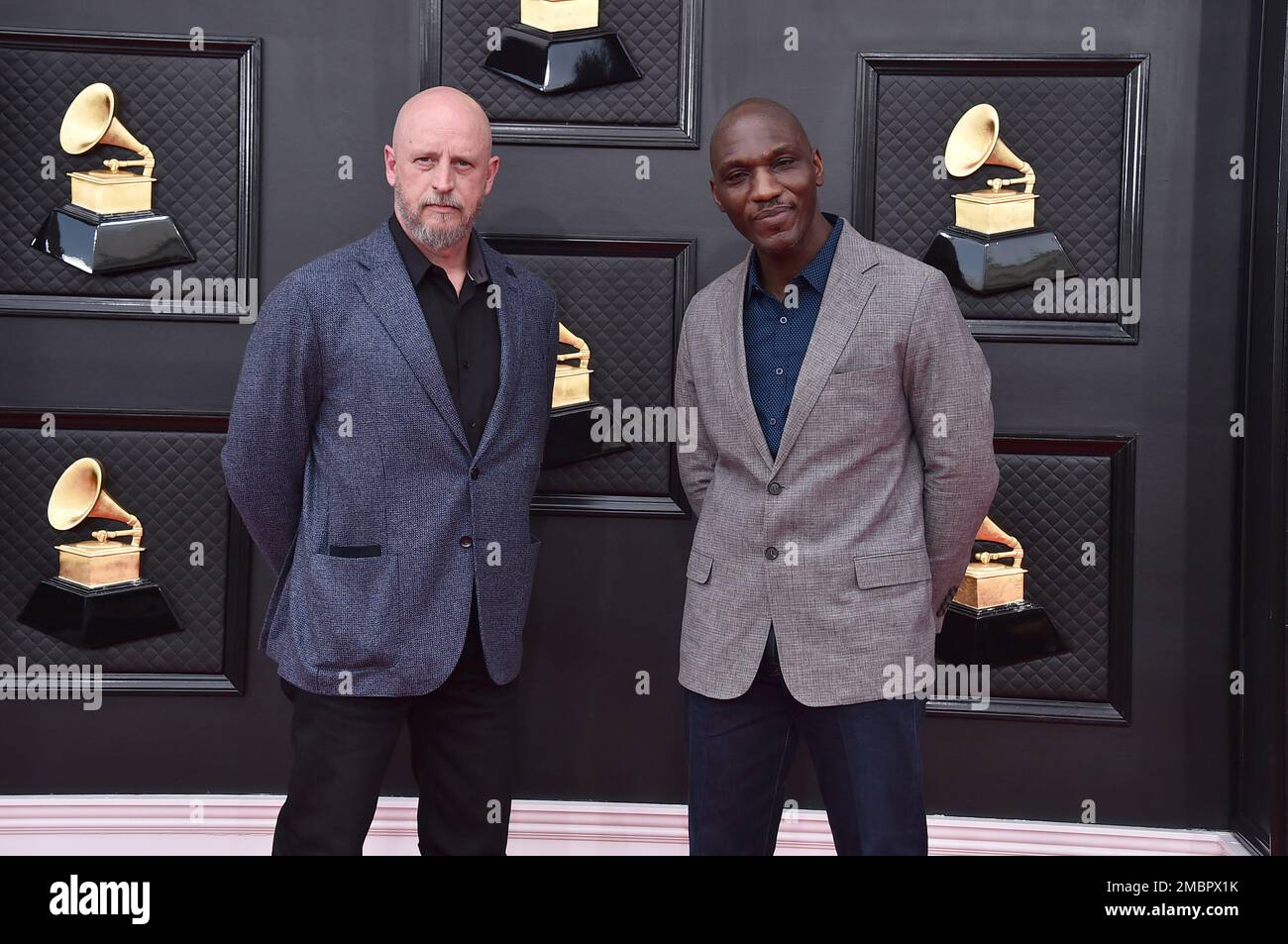Chuck Duncan, left, and Cedric Burnside arrive at the 64th Annual ...