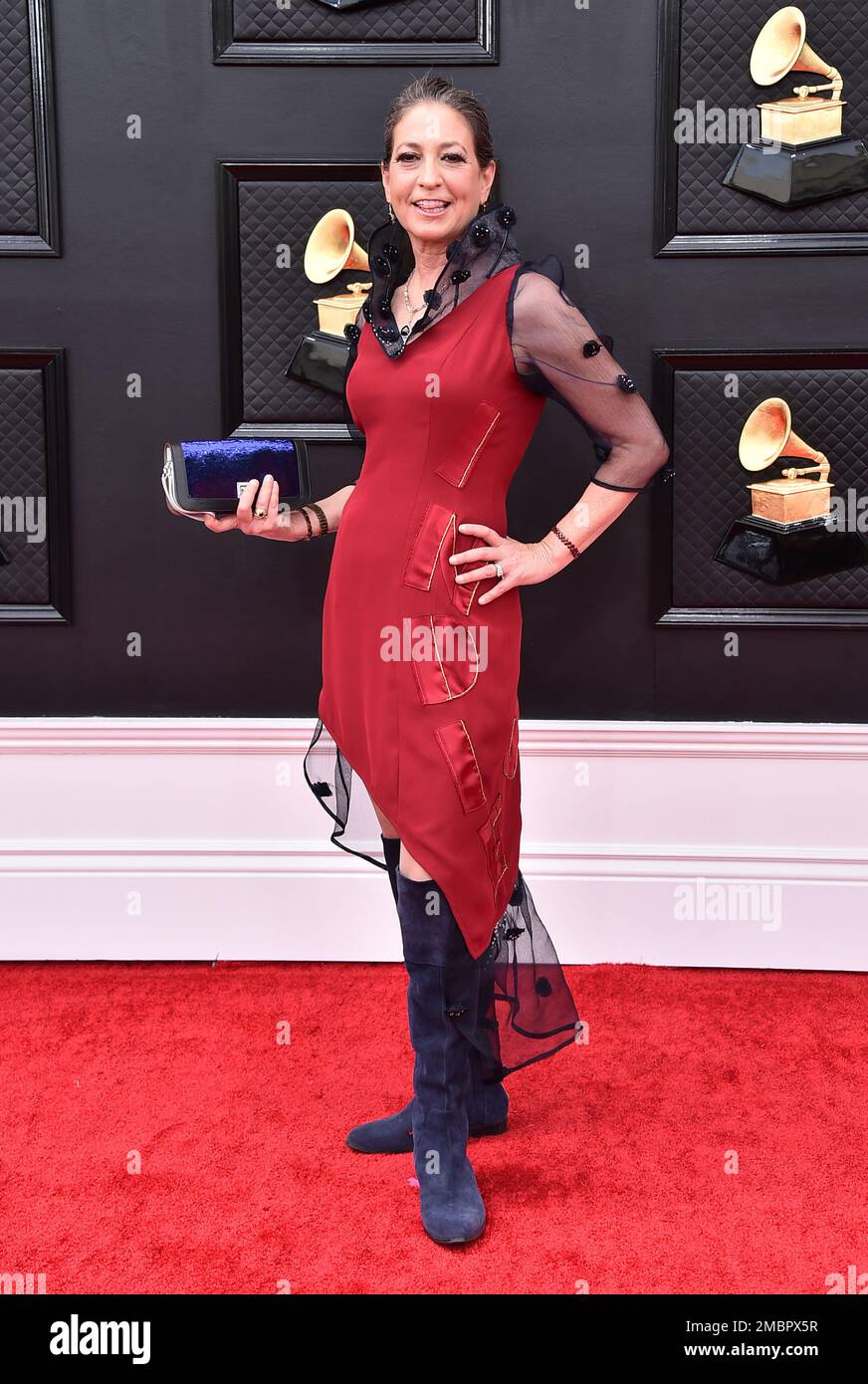 Linda Chorney arrives at the 64th Annual Grammy Awards at the MGM Grand ...