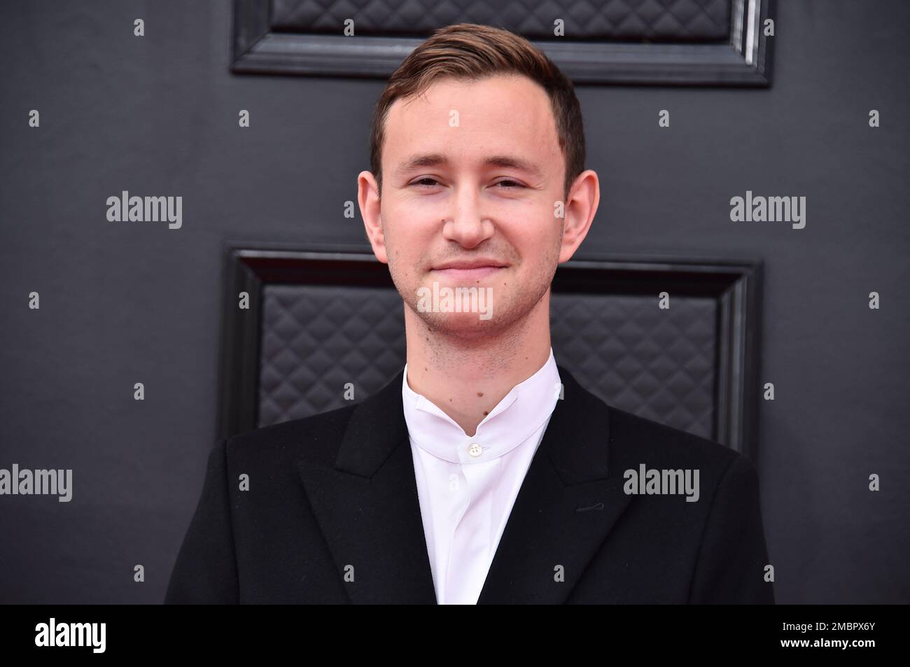 Michael Pollack arrives at the 64th Annual Grammy Awards at the MGM Grand Garden Arena on Sunday ...