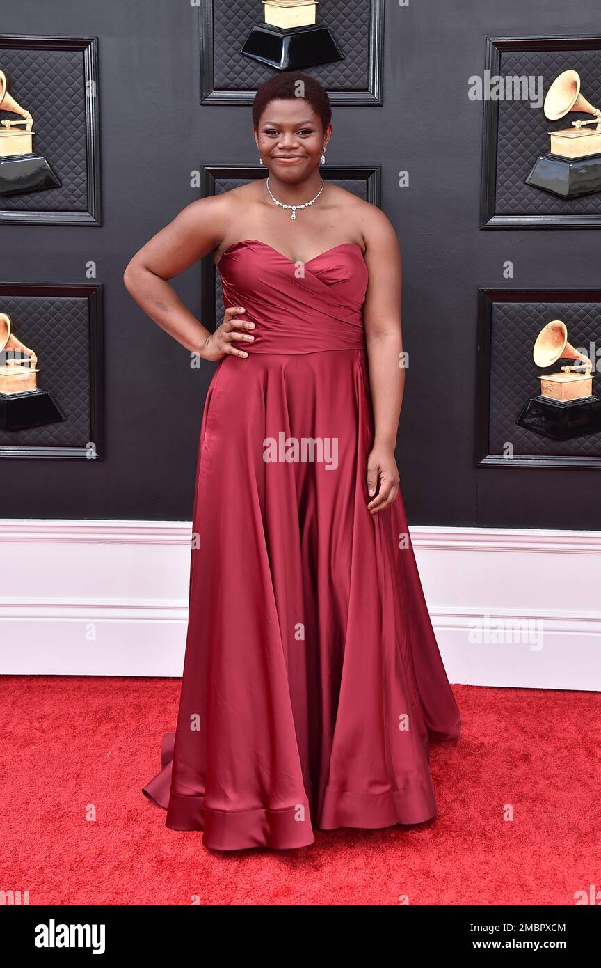 Tehillah Alphonso arrives at the 64th Annual Grammy Awards at the MGM ...