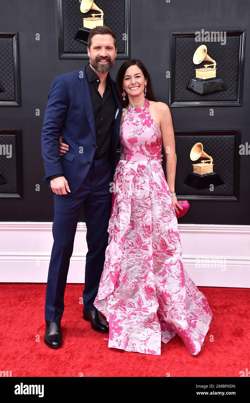 Walker Hayes, left, and Laney Hayes arrive at the 64th Annual Grammy ...