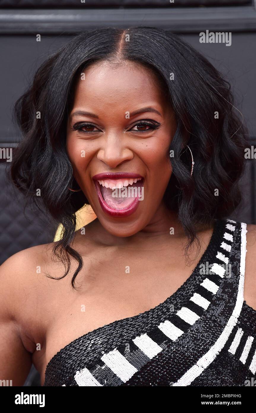 Janine Rubenstein arrives at the 64th Annual Grammy Awards at the MGM ...
