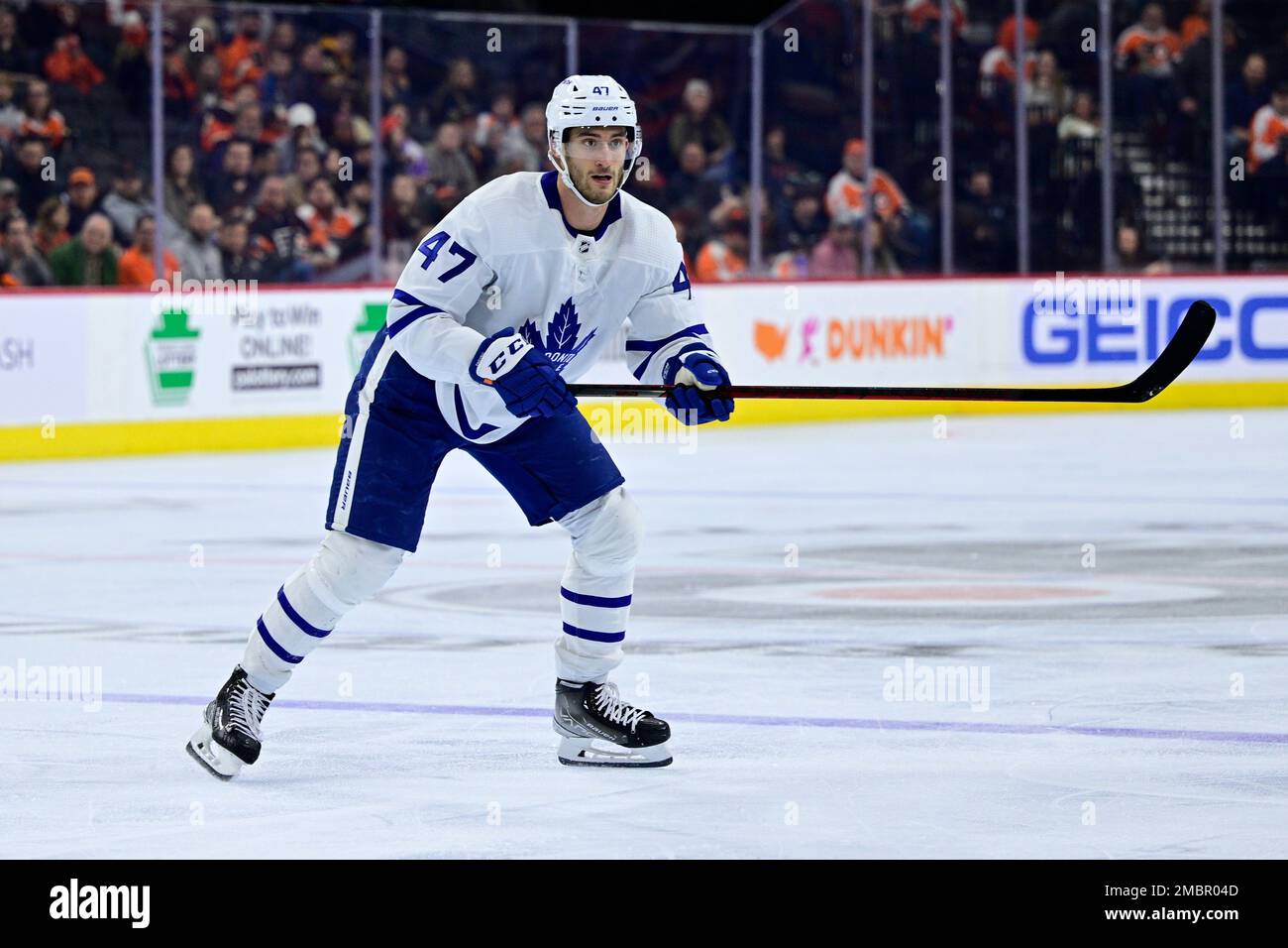 Toronto Maple Leafs' Pierre Engvall in action during an NHL hockey game ...