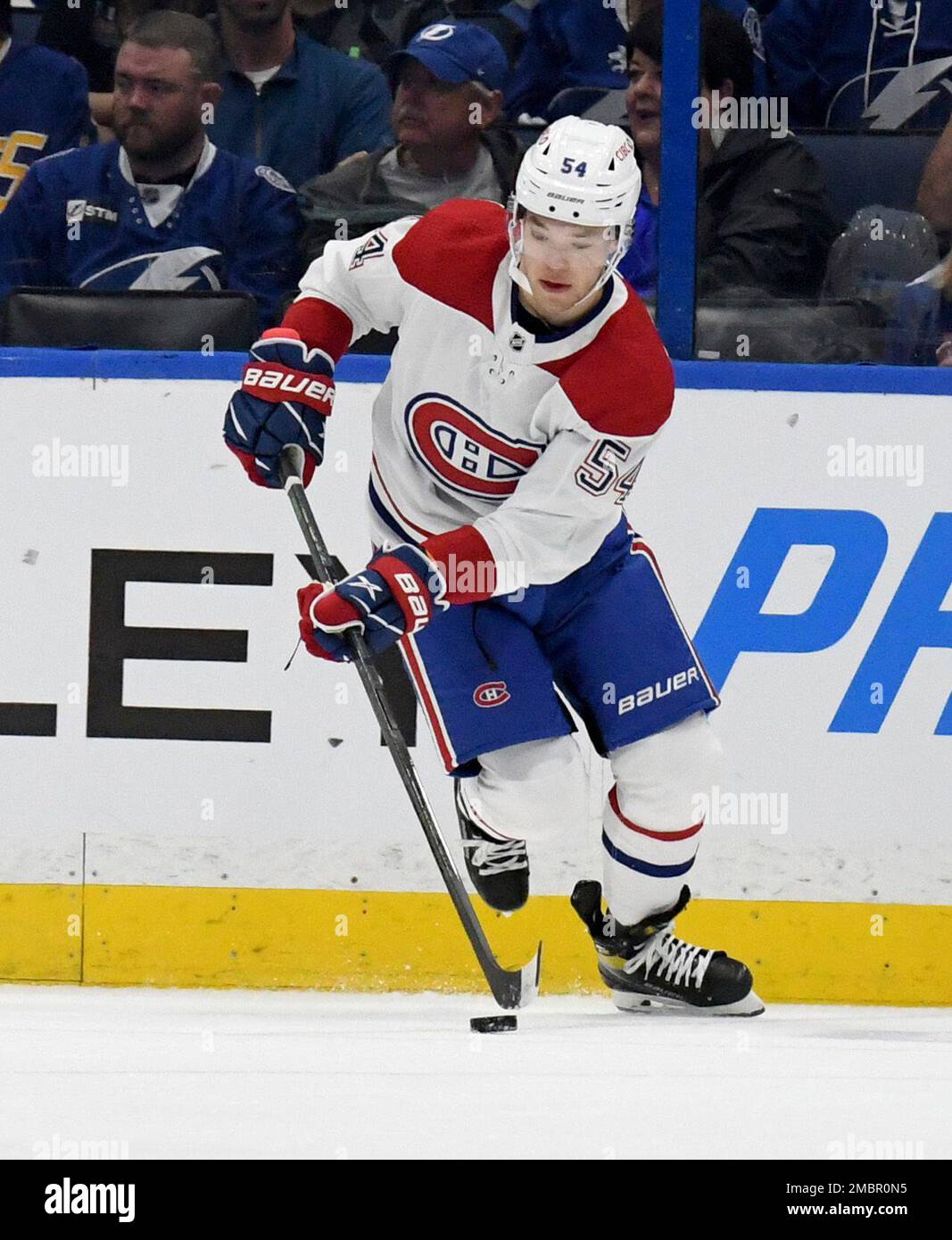 Montreal Canadiens defenseman Jordan Harris (54) during an NHL hockey ...