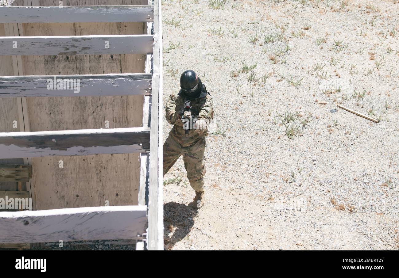 152nd Security Forces Squadron (SFS) Airmen participate in a shoot ...