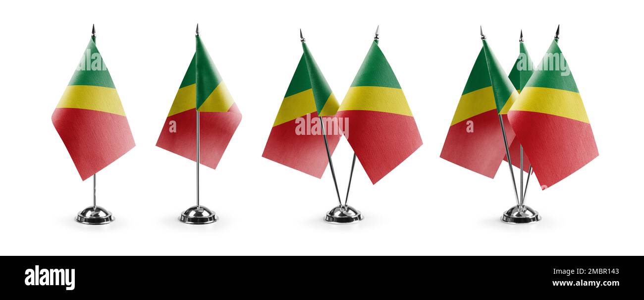 Small national flags of the Congo on a white background Stock Photo - Alamy