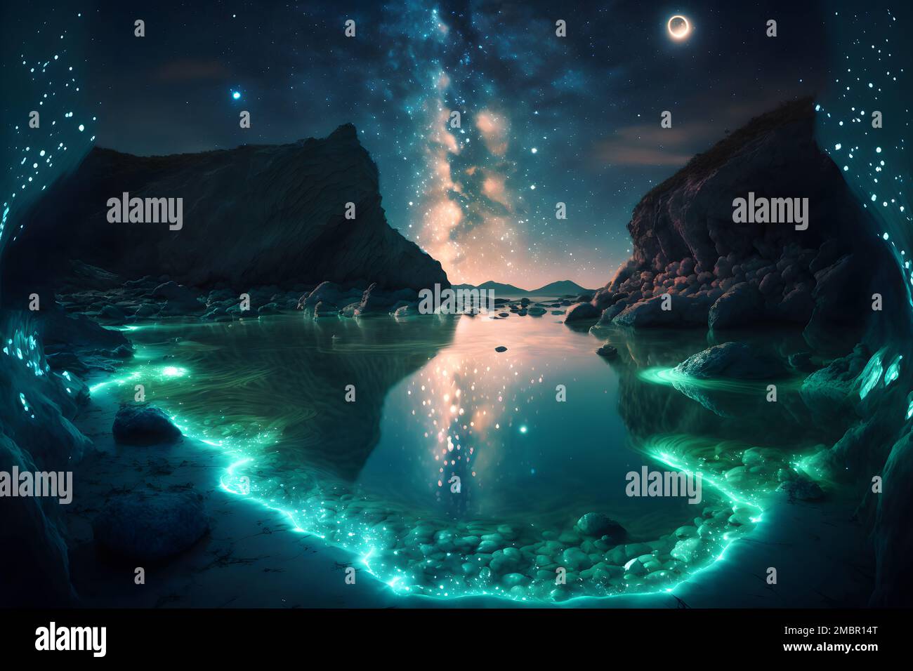 Bioluminescent plankton in water hi-res stock photography and images ...