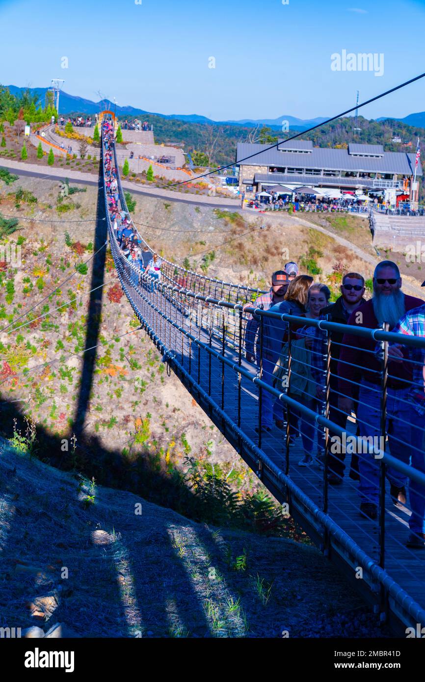 SKY BRIDGE, GATLINBURG, GREAT SMOKY MOUNTAINS TENNESSEE Stock Photo - Alamy