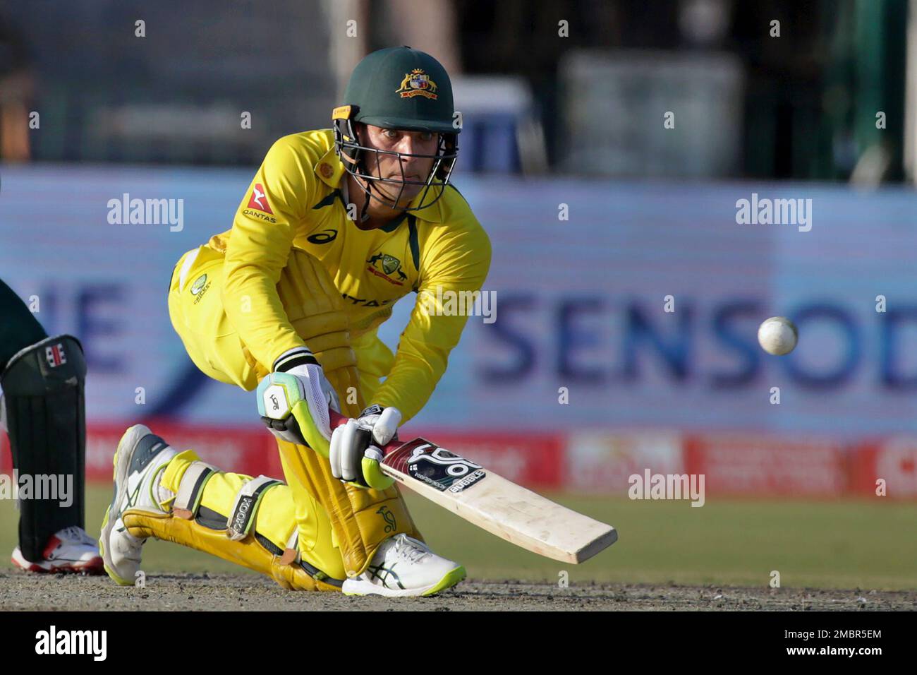 Australia's Alex Carey bats during the third one day international ...