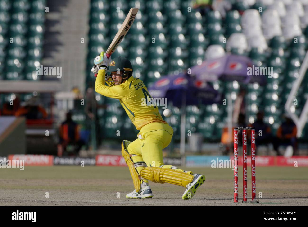 Australia's Alex Carey bats during the third one day international ...
