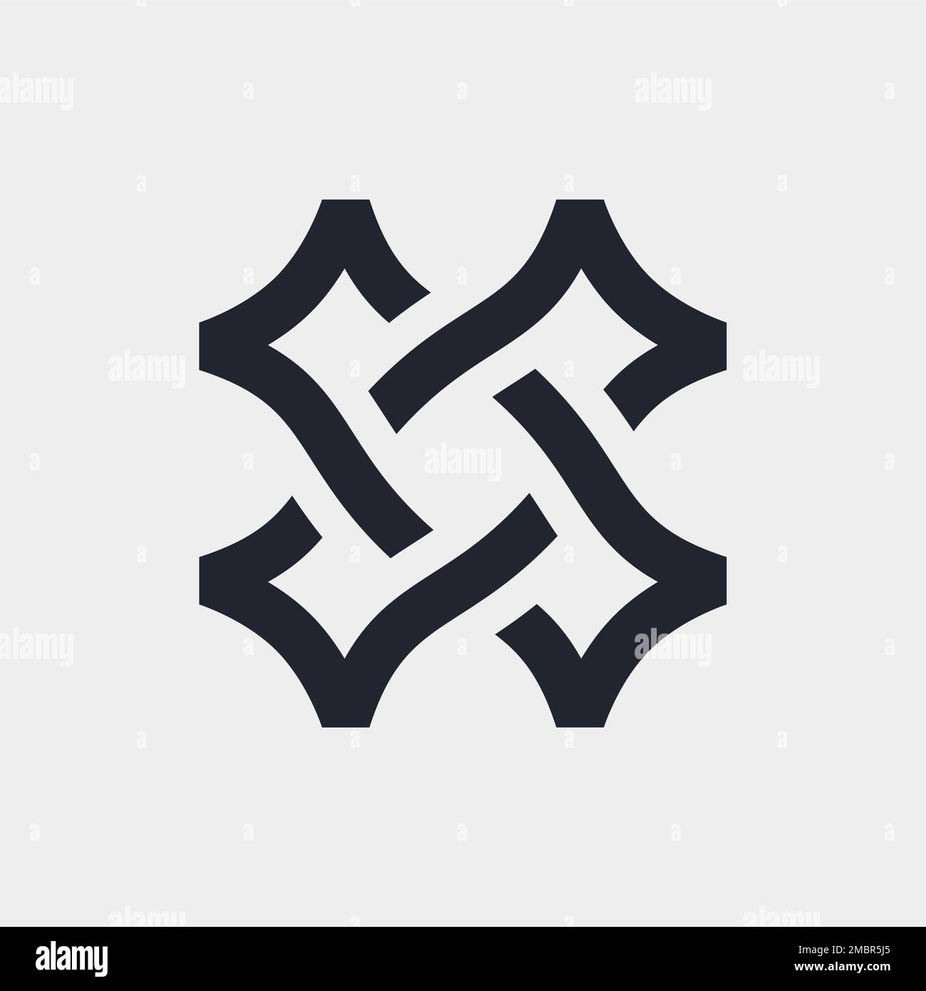 Complex Geometric Contemporary Element. Logo Template Design for ...