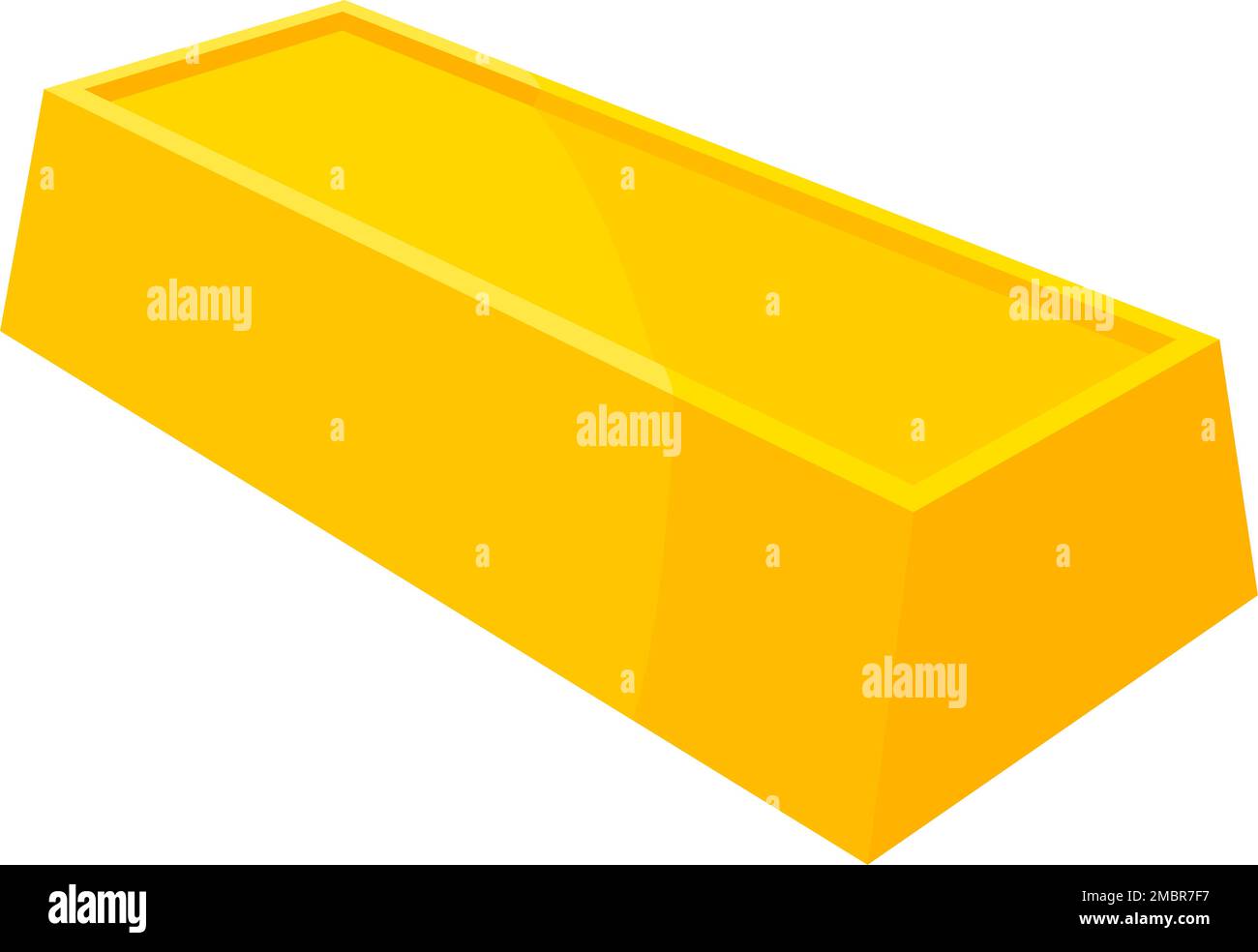 Gold bullion or gold ingot as golden yellow vector illustration Stock ...