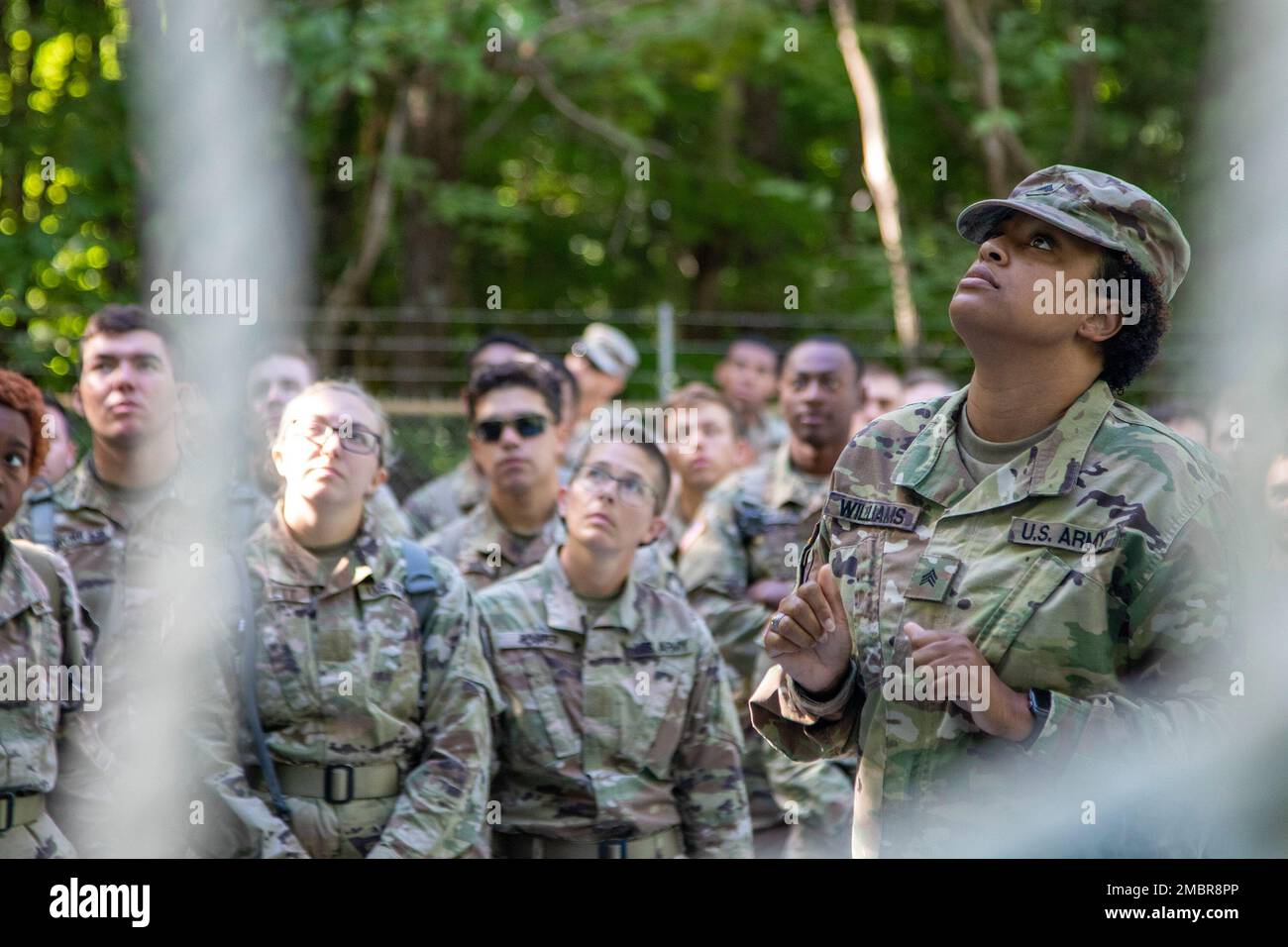 Sgt. Sharetha Williams, left, an instructor with Company B, 399th ...