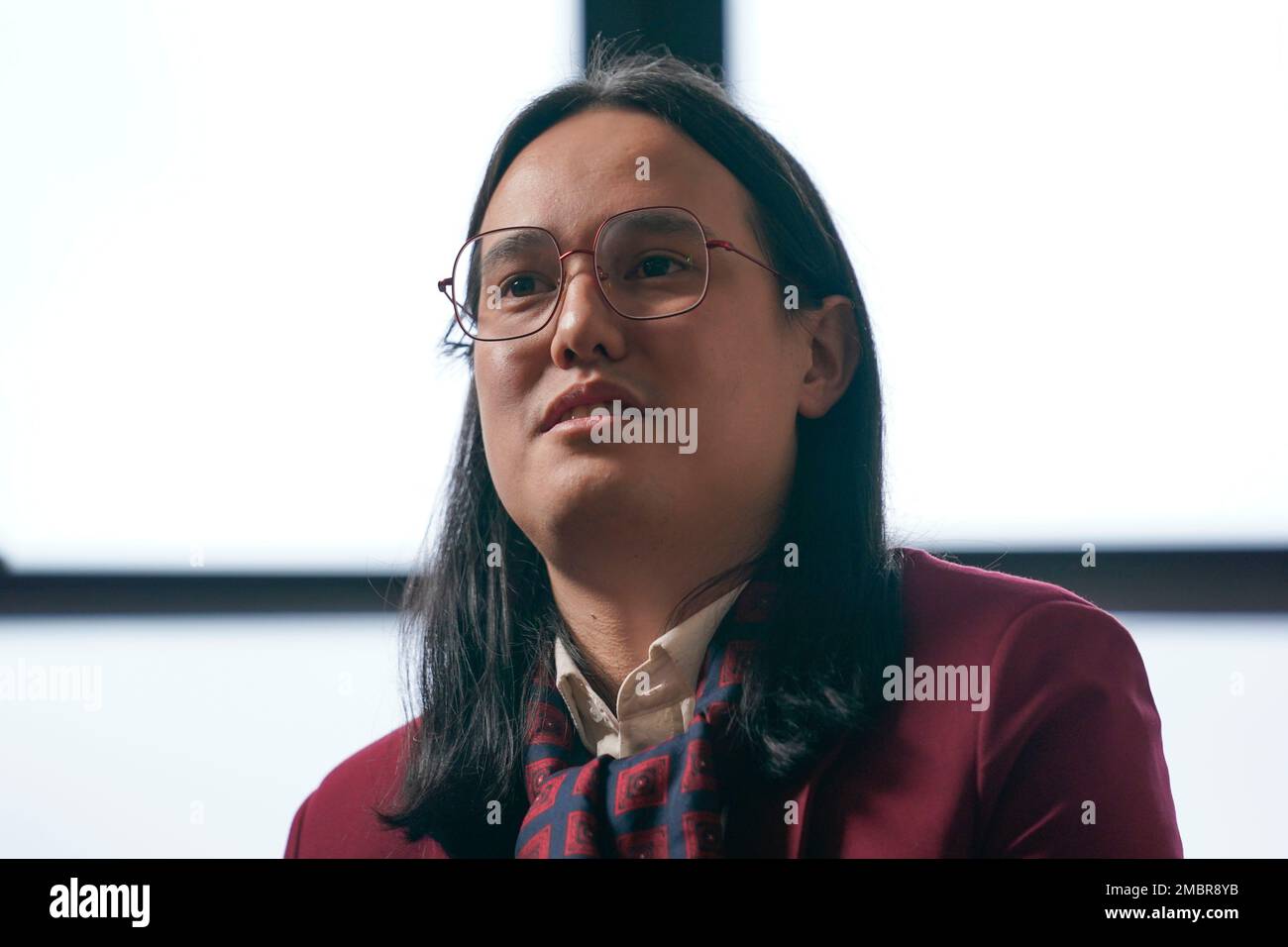 Hoan Ton-That, CEO of Clearview AI, talks to reporters in New York ...