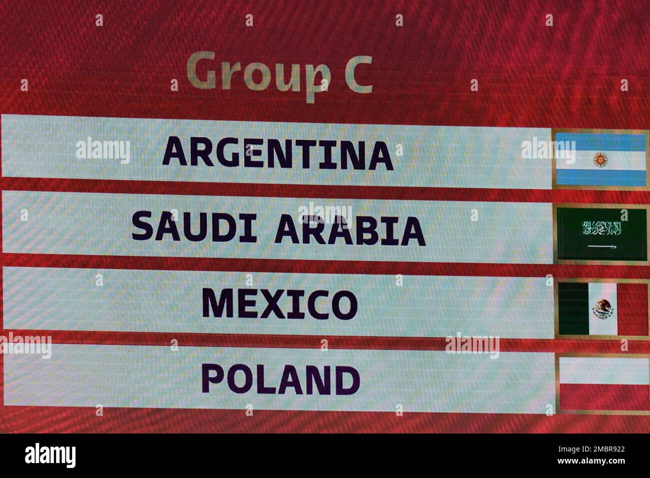 World Cup group C Argentina, Saudi Arabia, Mexico and Poland are seen ...