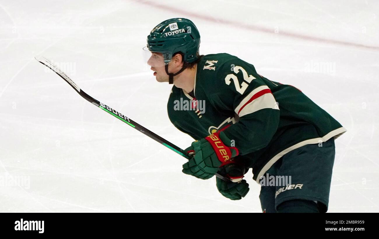 Minnesota Wild's Kevin Fiala (22) skates against the Pittsburgh ...