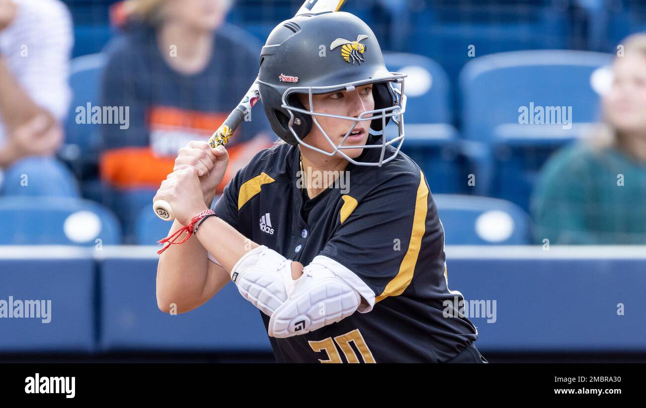 Alabama State infielder Elizabeth Williams (20) during an NCAA softball ...