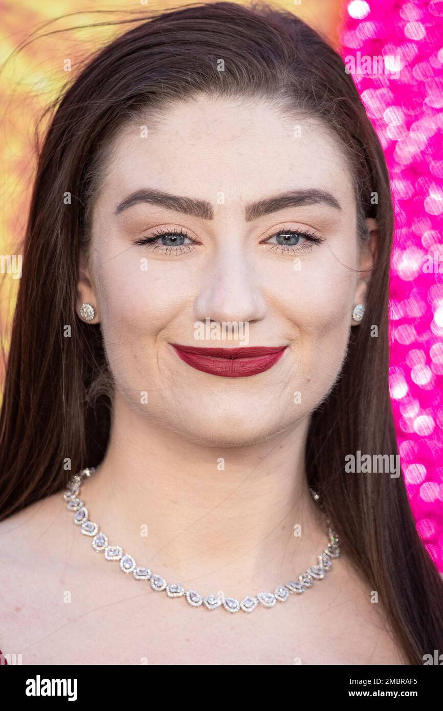 Amber Doig-Thorne poses for photographers upon arrival at the premiere ...