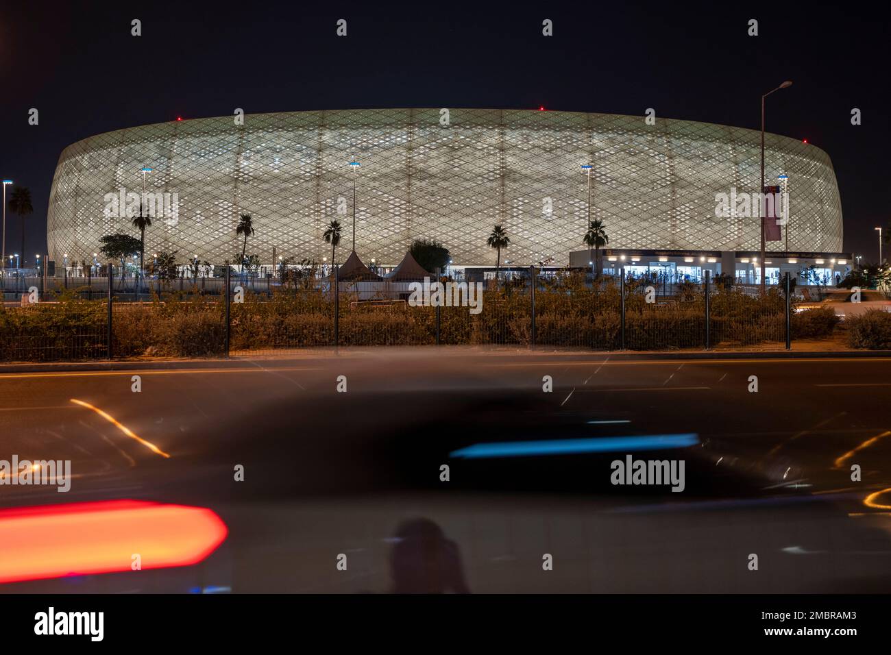 A general view of the Al Thumama Stadium in Doha, Qatar, Monday, Dec. 6 ...