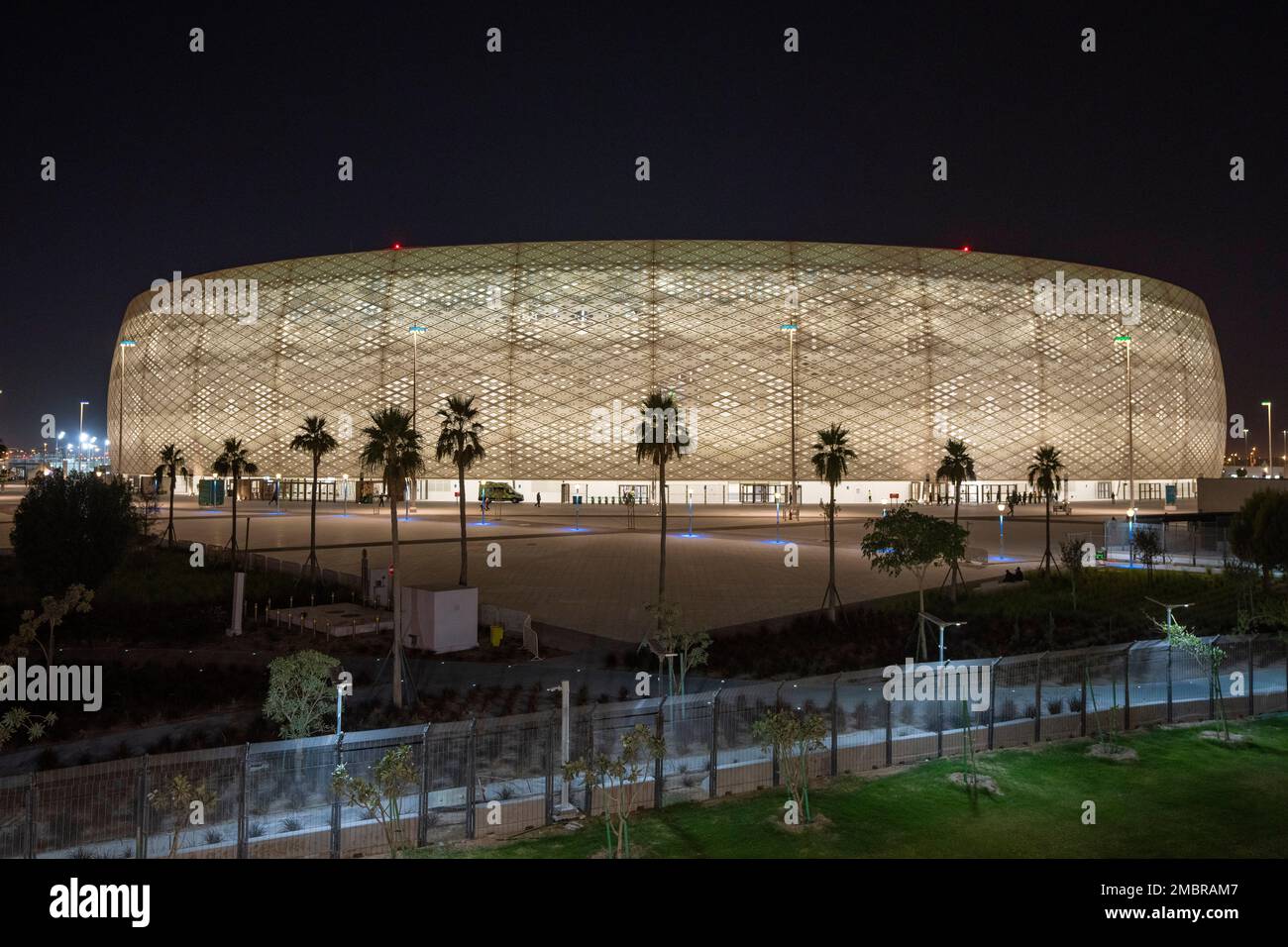A general view of the Al Thumama Stadium in Doha, Qatar, Monday, Dec. 6 ...