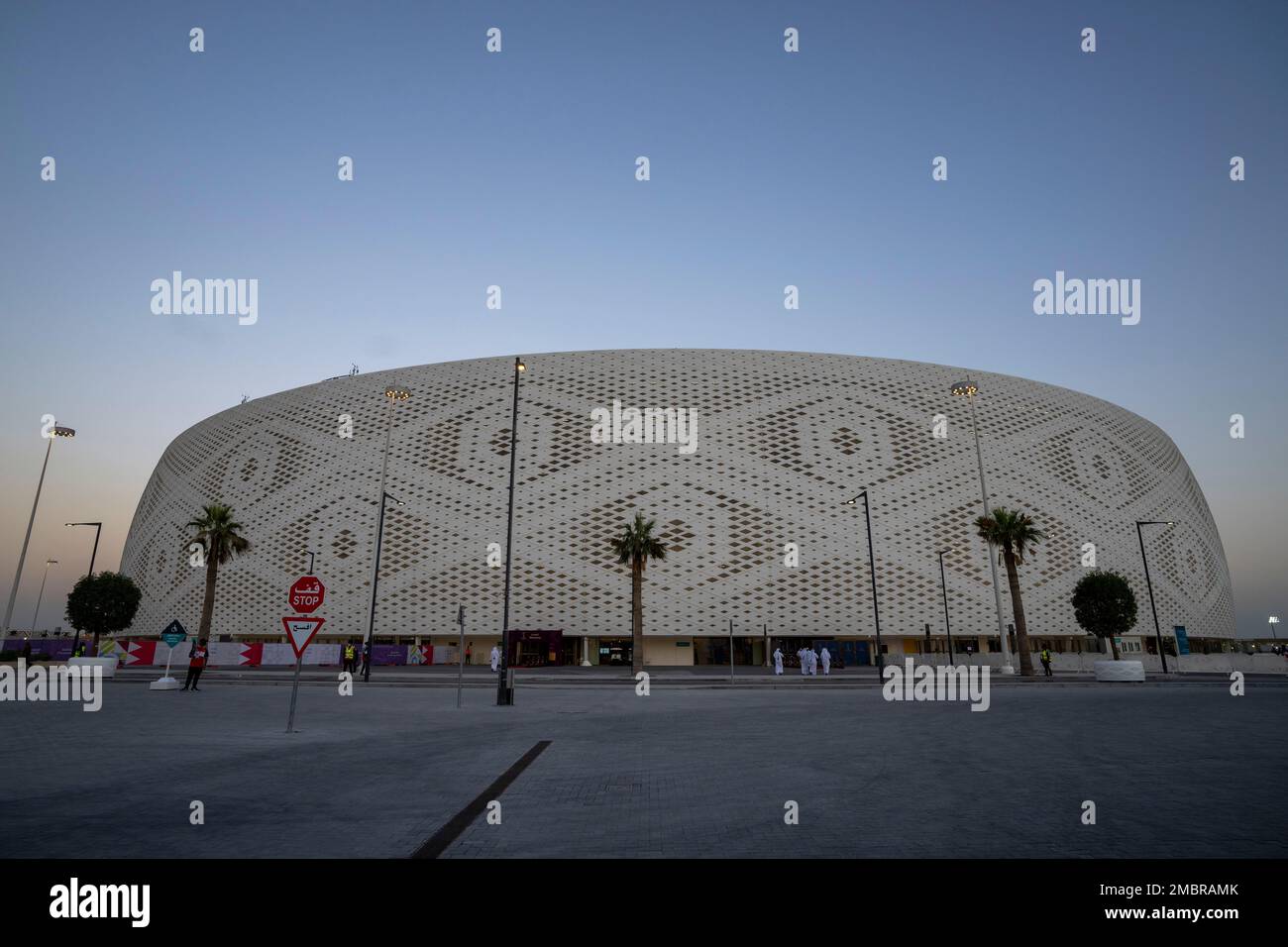 A general view of the Al Thumama Stadium in Doha, Qatar, Monday, Dec. 6 ...