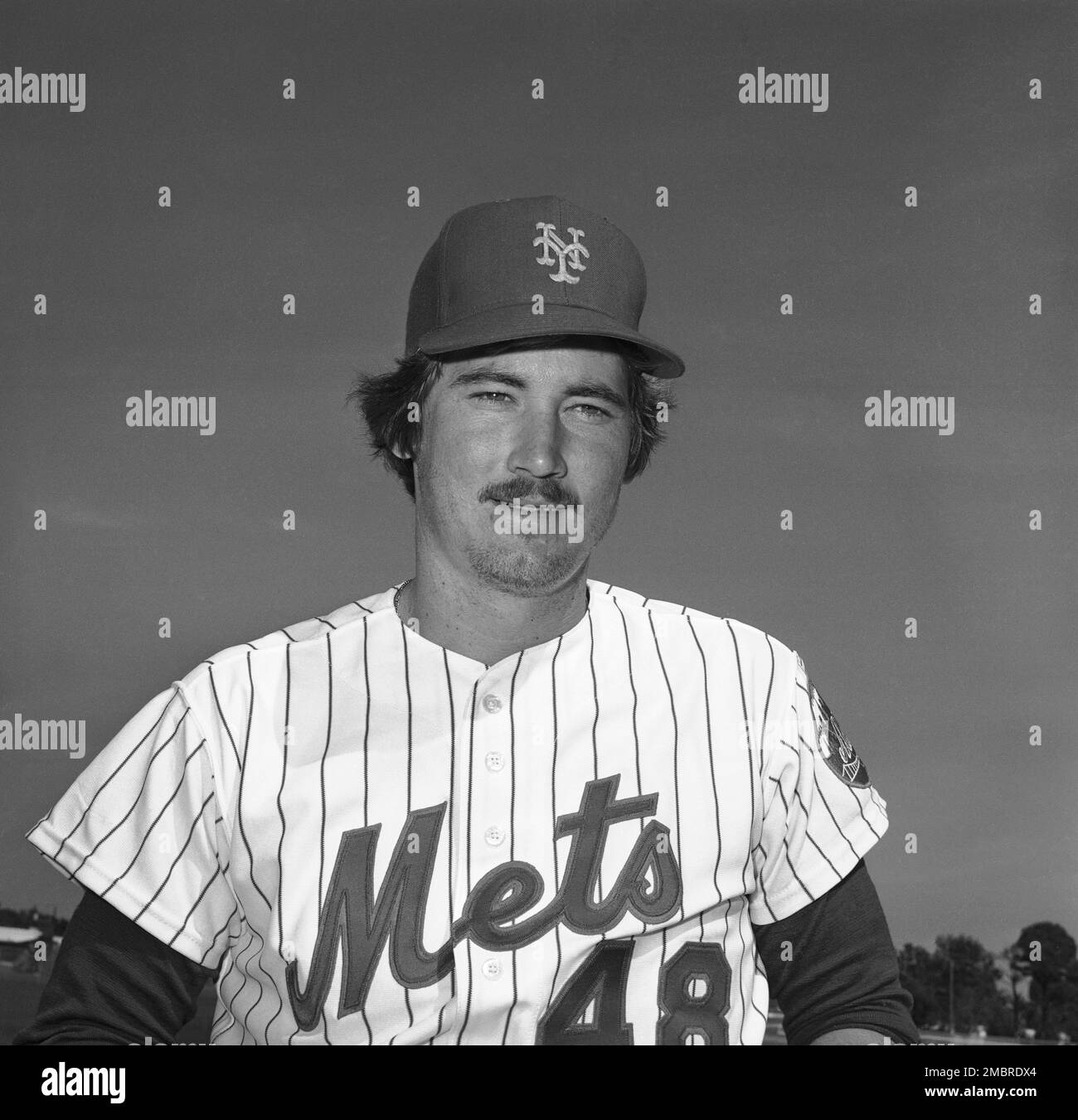 New York Mets pitcher Randy Tate (48) is shown at spring training camp ...