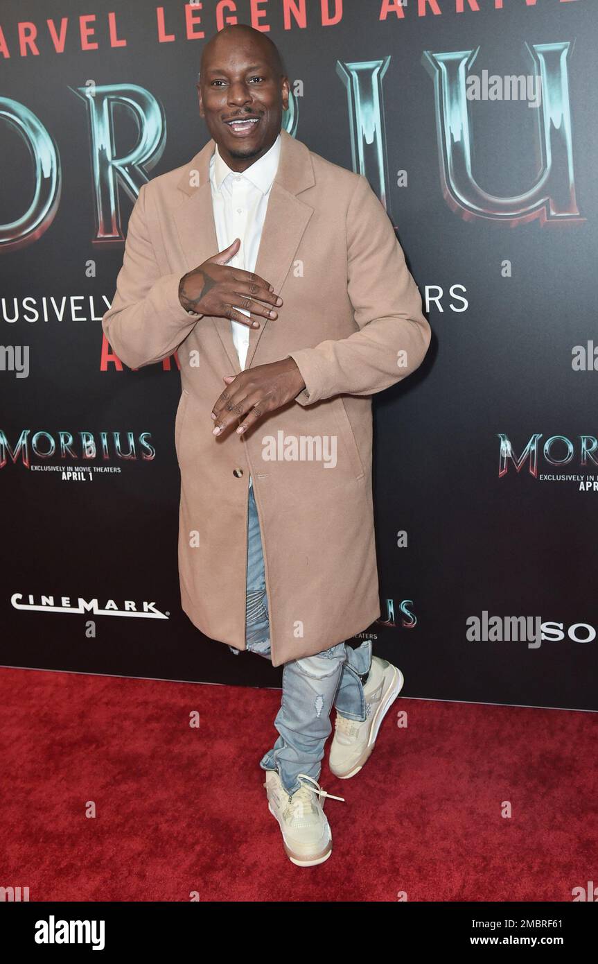 Tyrese Gibson arrives at a special screening of "Morbius" on Wednesday ...