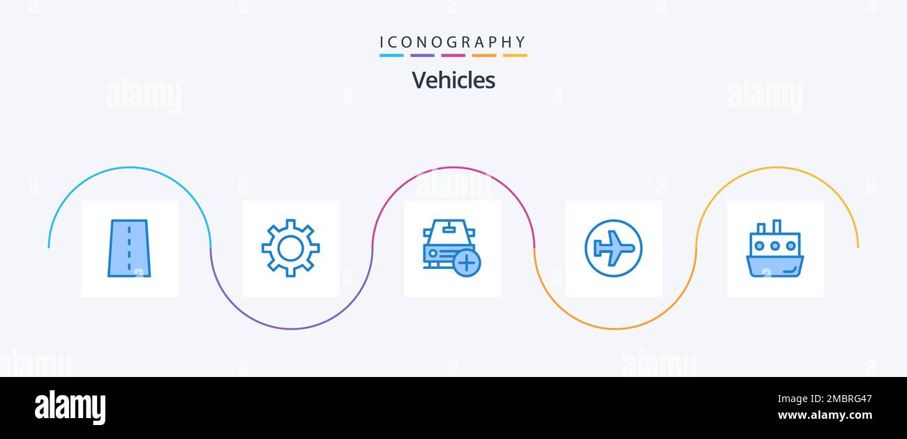 Vehicles Blue 5 Icon Pack Including flying. airplane. vehicle ...