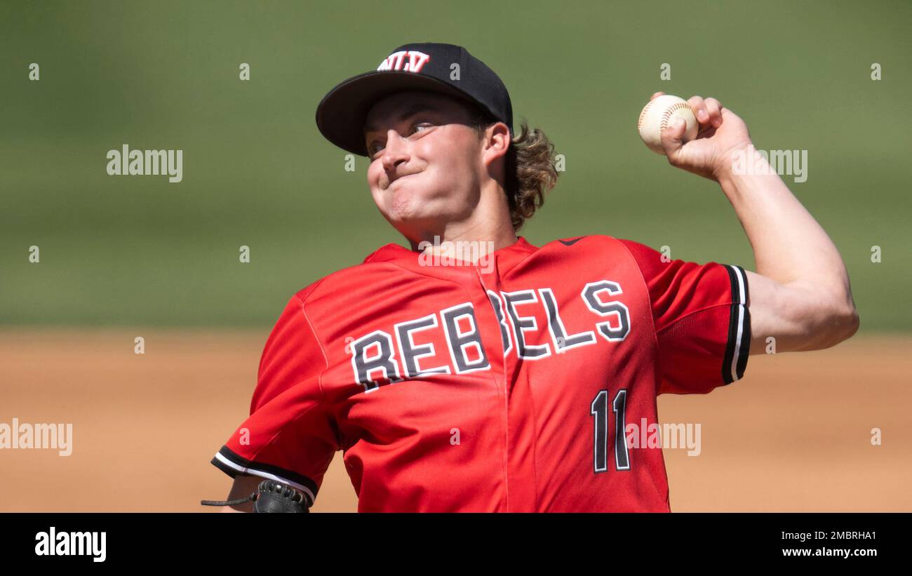 UNLV starting pitcher Josh Sharman (11) during an NCAA baseball game ...