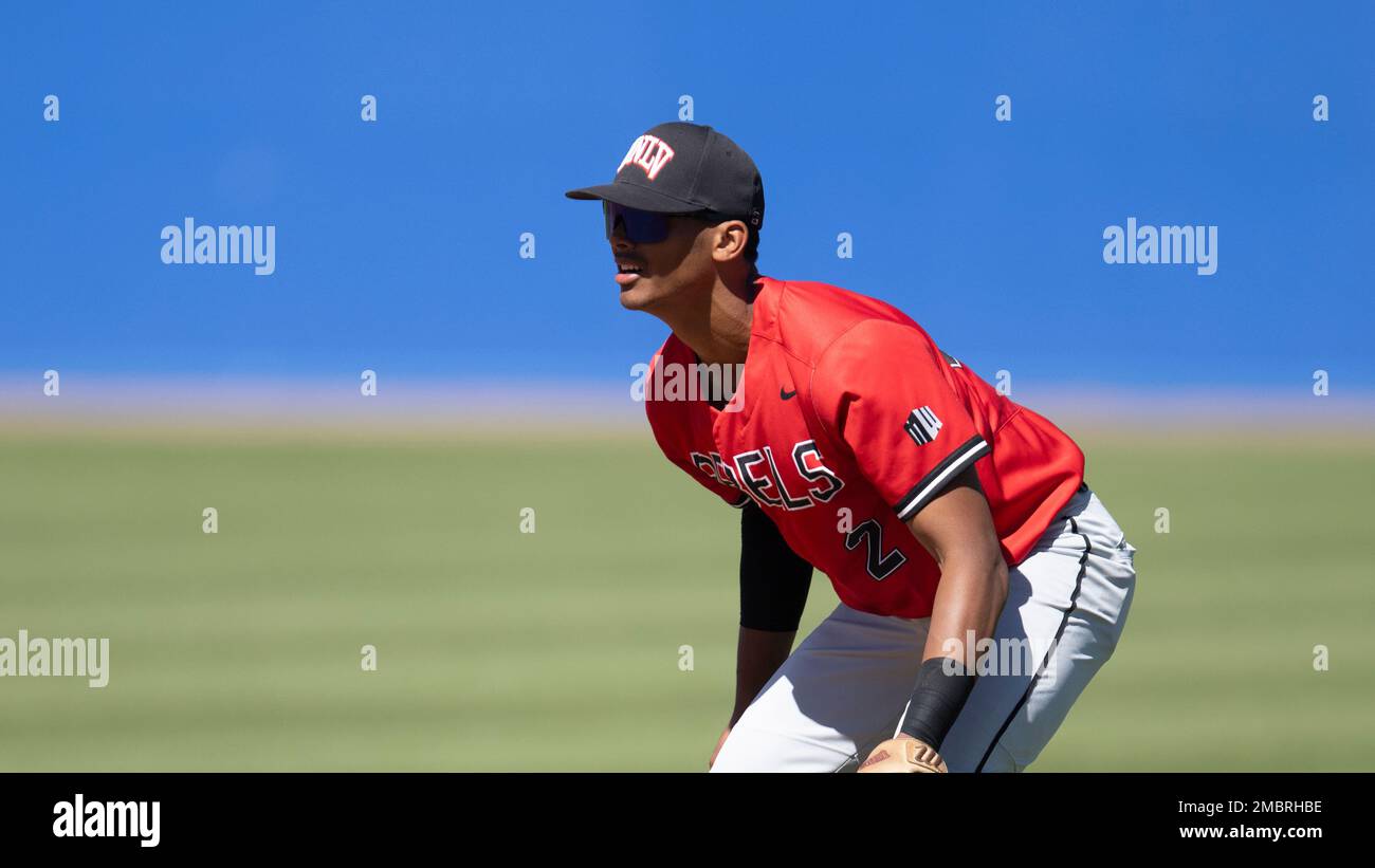 UNLV second baseman Edarian Williams during an NCAA baseball game ...