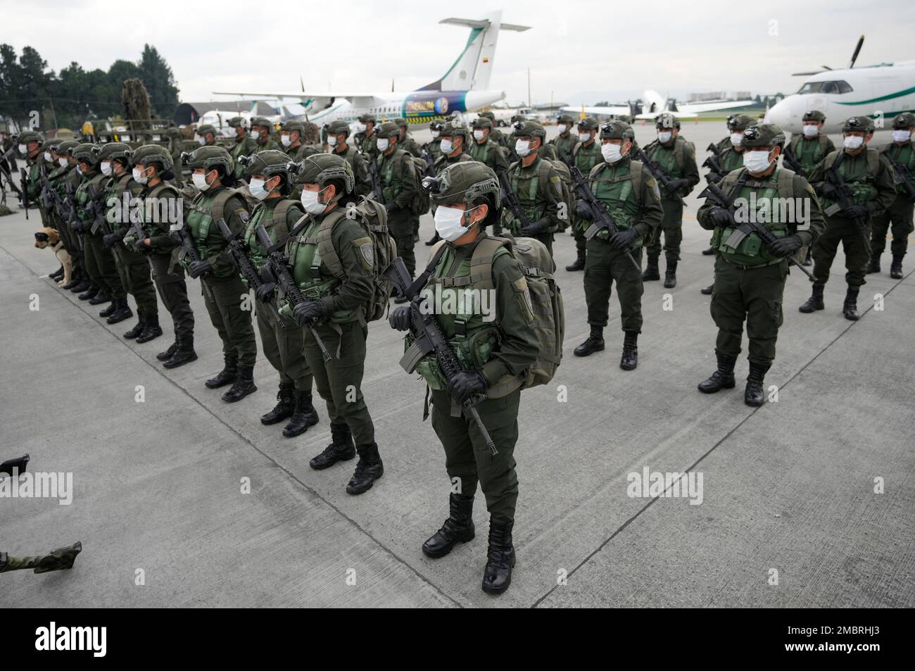 Anti-narcotics police attend a ceremony marking the 35th anniversary of ...