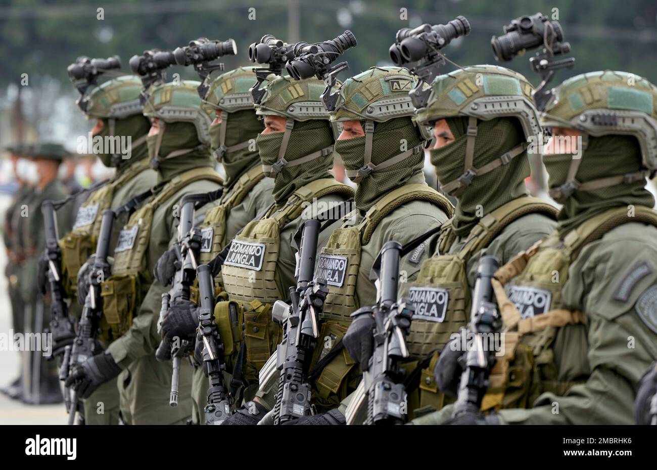 Jungle anti-narcotics police attend a ceremony marking the 35th ...