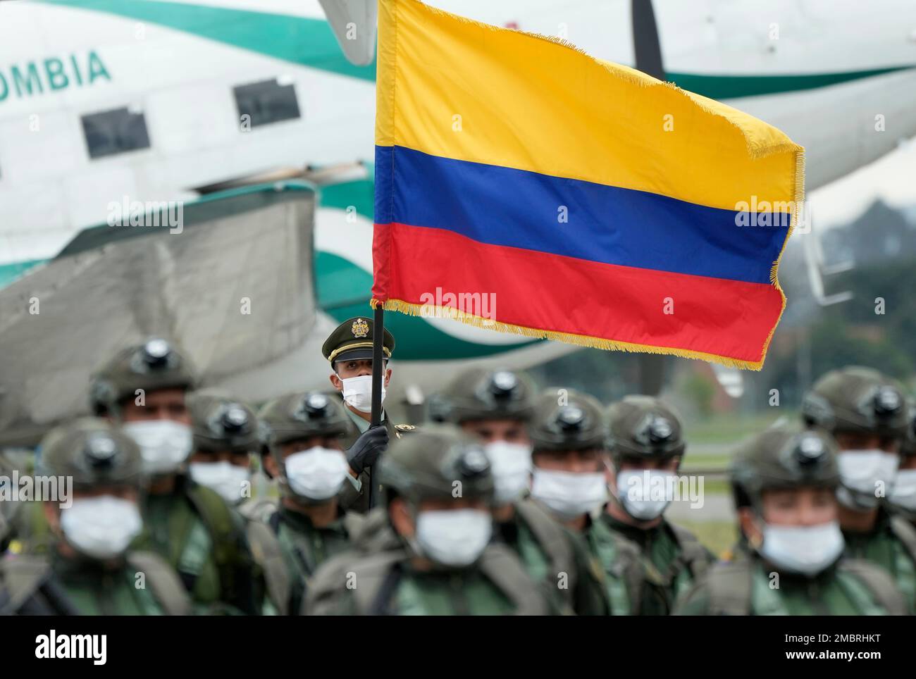 Anti-narcotics police attend a ceremony marking the 35th anniversary of ...
