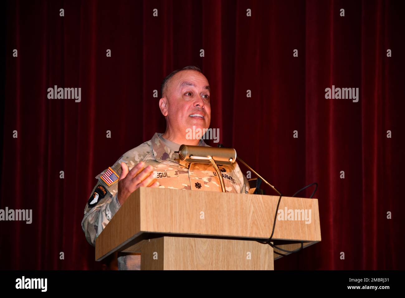 Lt. Col. Dennison Segui, outgoing commander of the 187th Medical ...