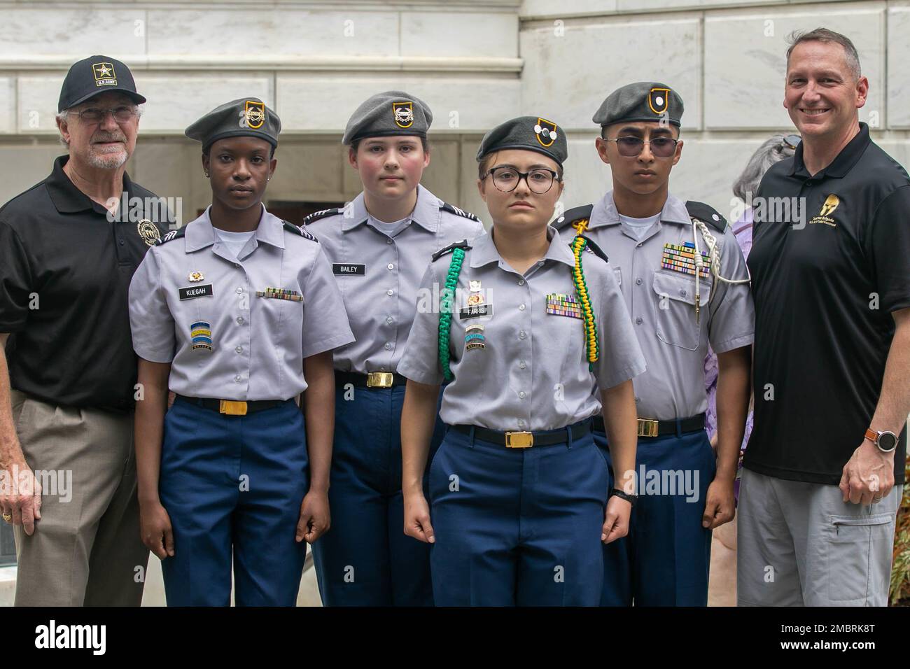 The four Army JROTC Cadets chosen to participate in the wreath laying ...