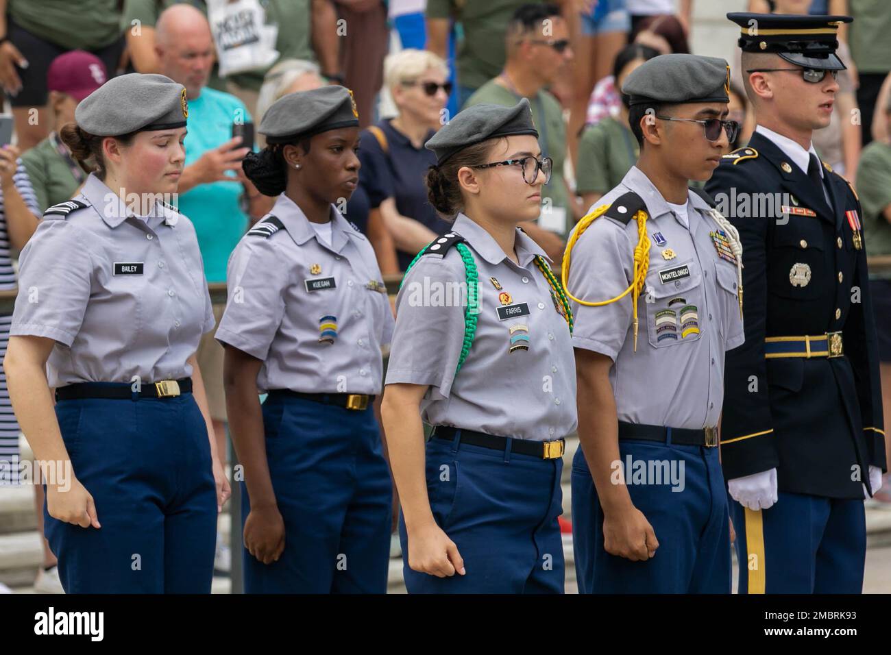 Army JROTC Cadets Jena Farris, Angel Montelongo, Tiana Bailey, and ...