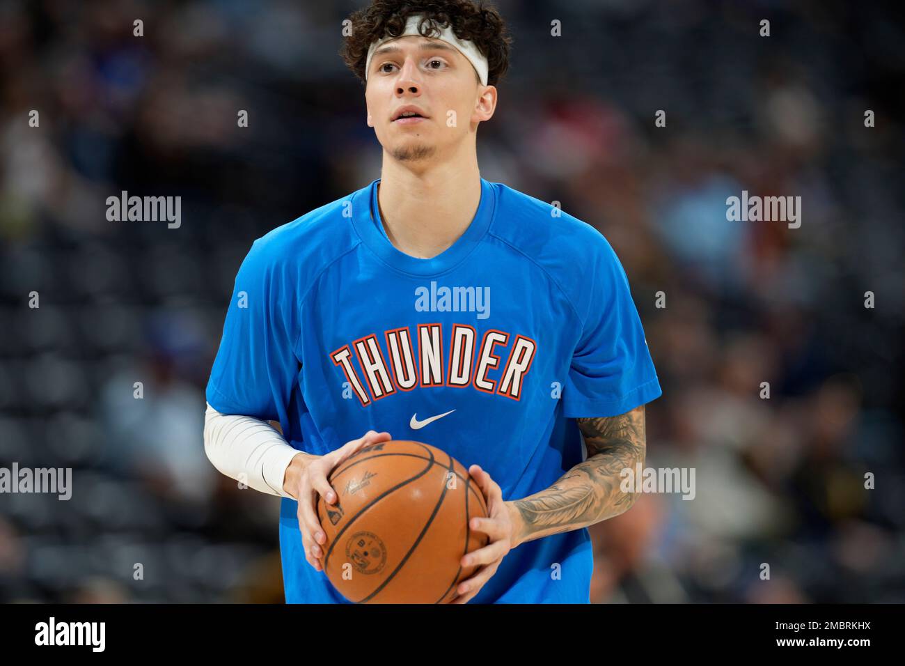 Oklahoma City Thunder forward Lindy Waters III (12) in the first half ...