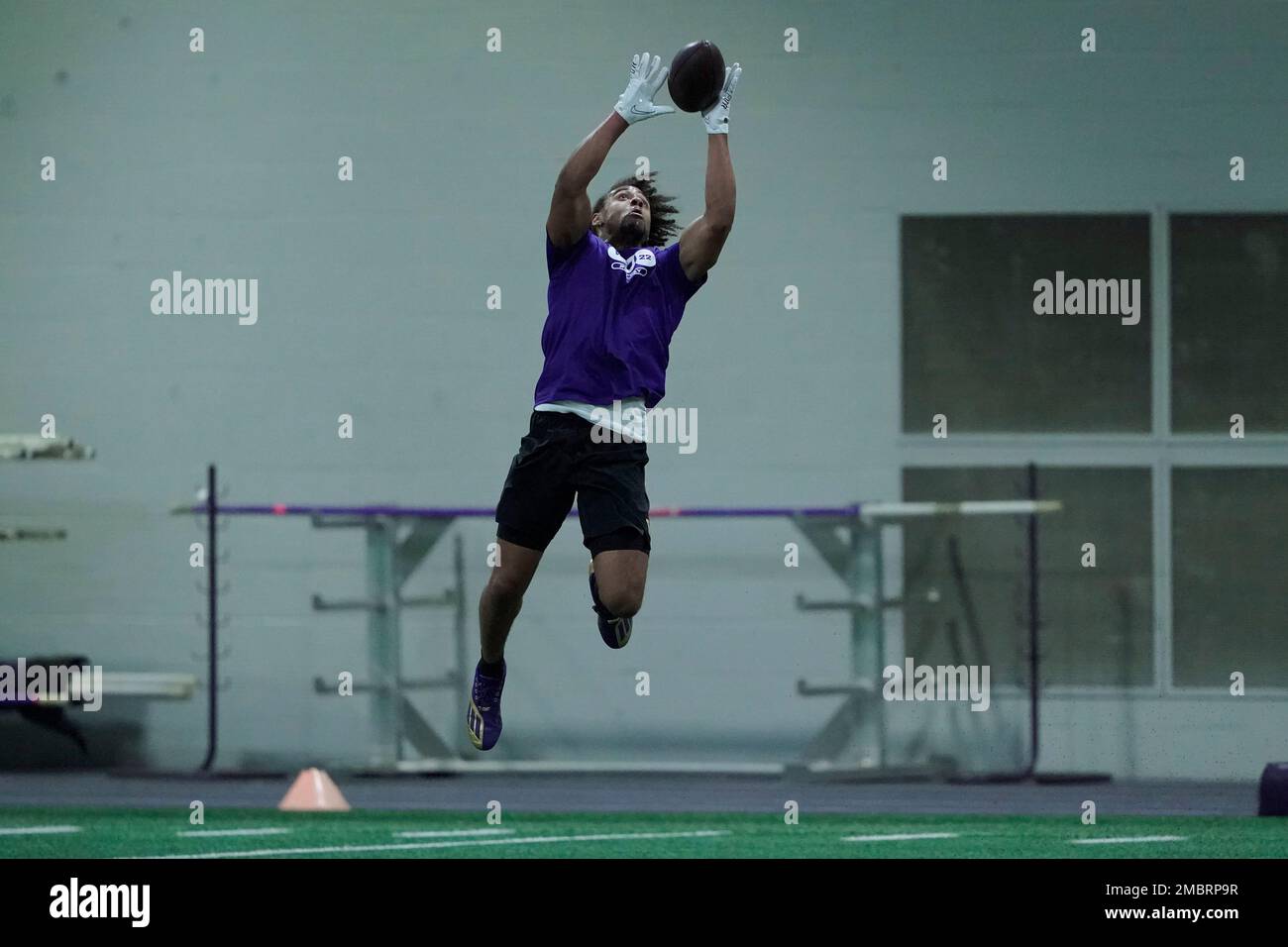 Washington cornerback Kyler Gordon makes a catch during Washington's ...
