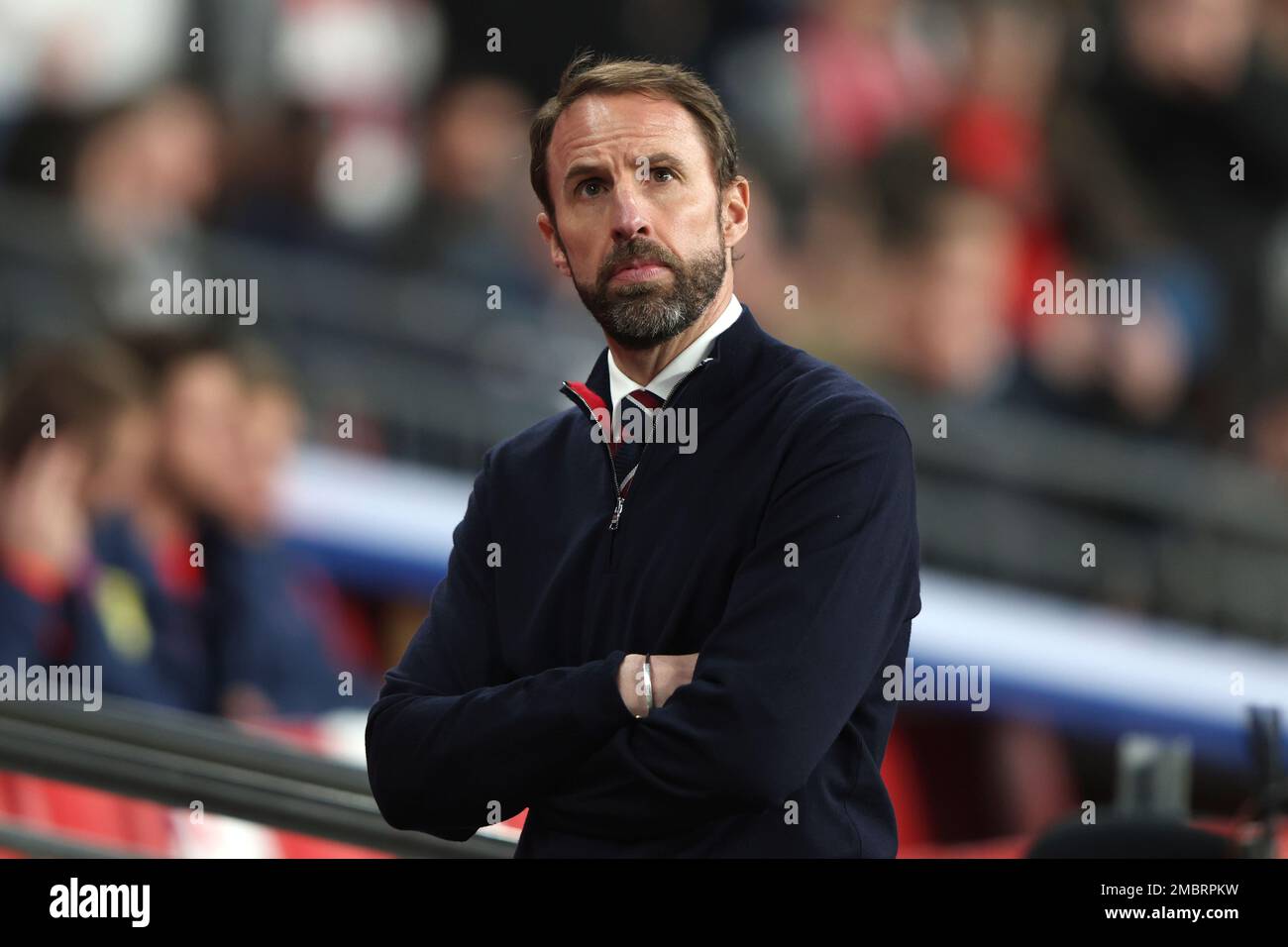 England's coach Gareth Southgate ahead of an international friendly ...