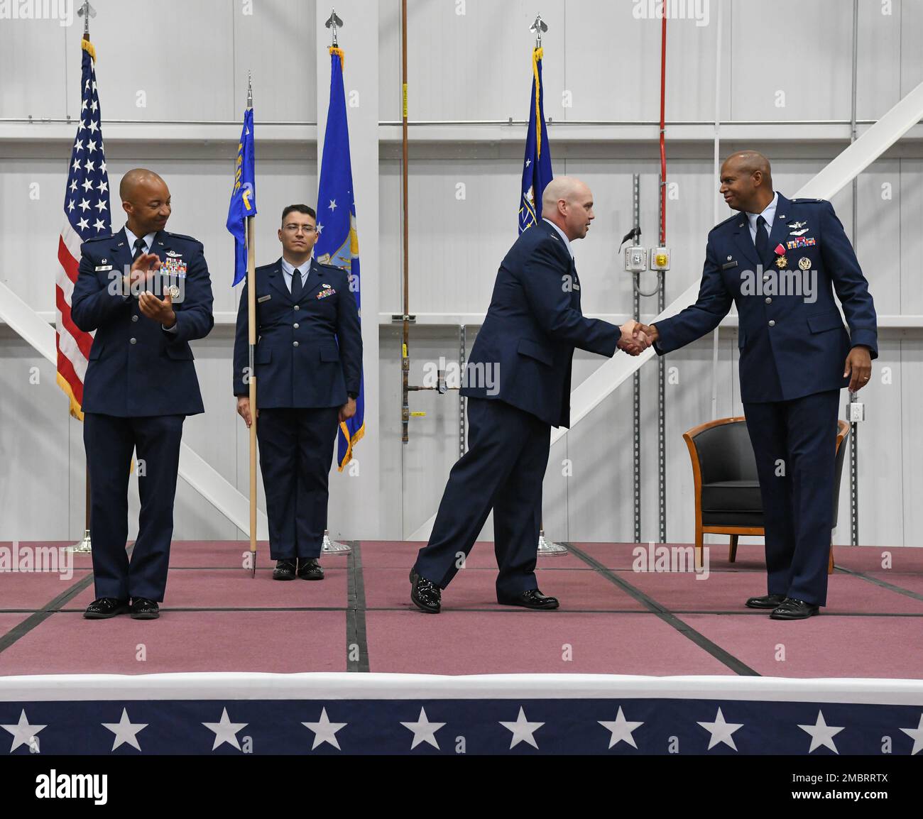 Col. Jason Vap, center, commander of the 804th Test Group, Arnold ...