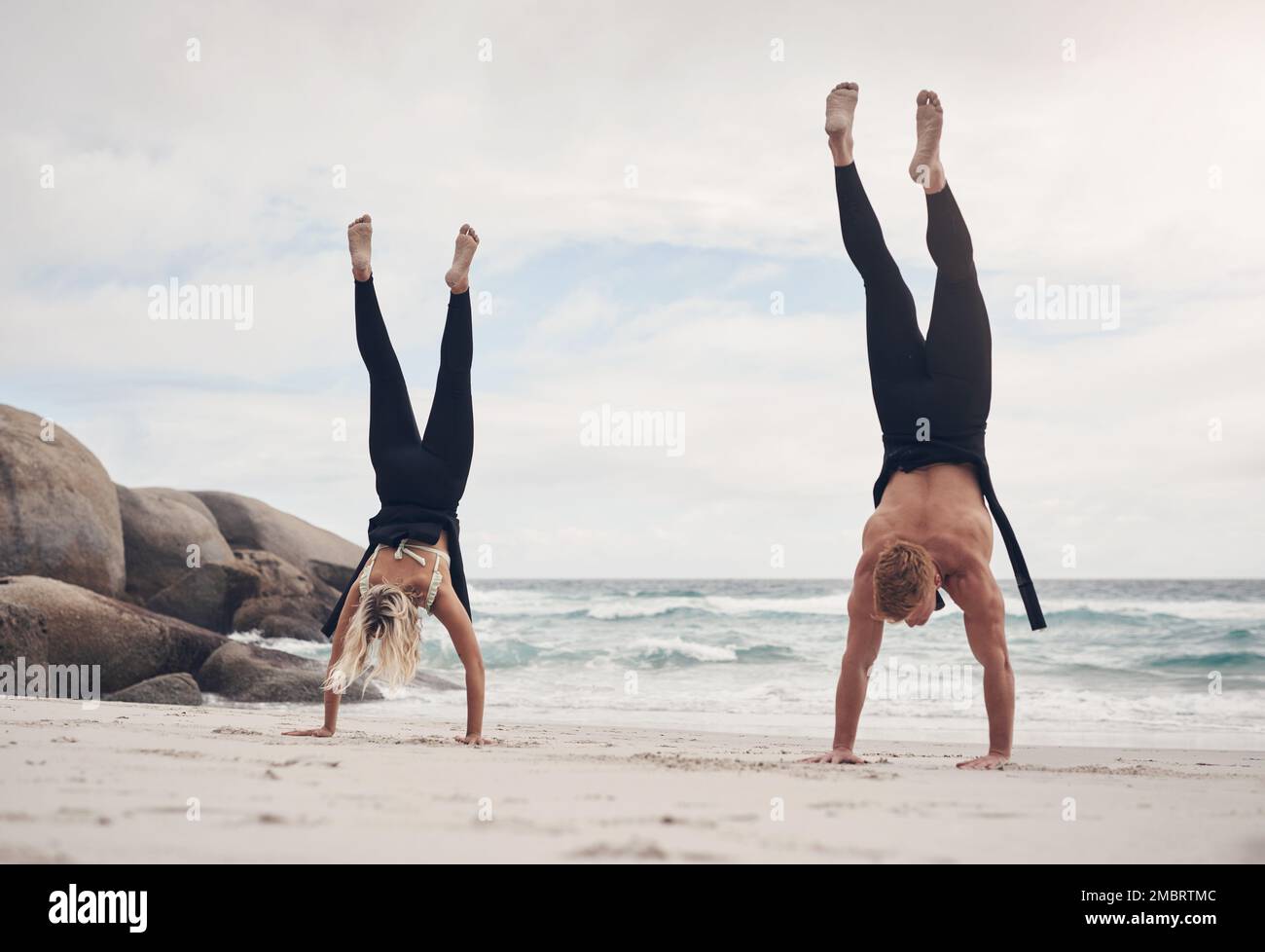 Handstands at the beach hi-res stock photography and images - Alamy