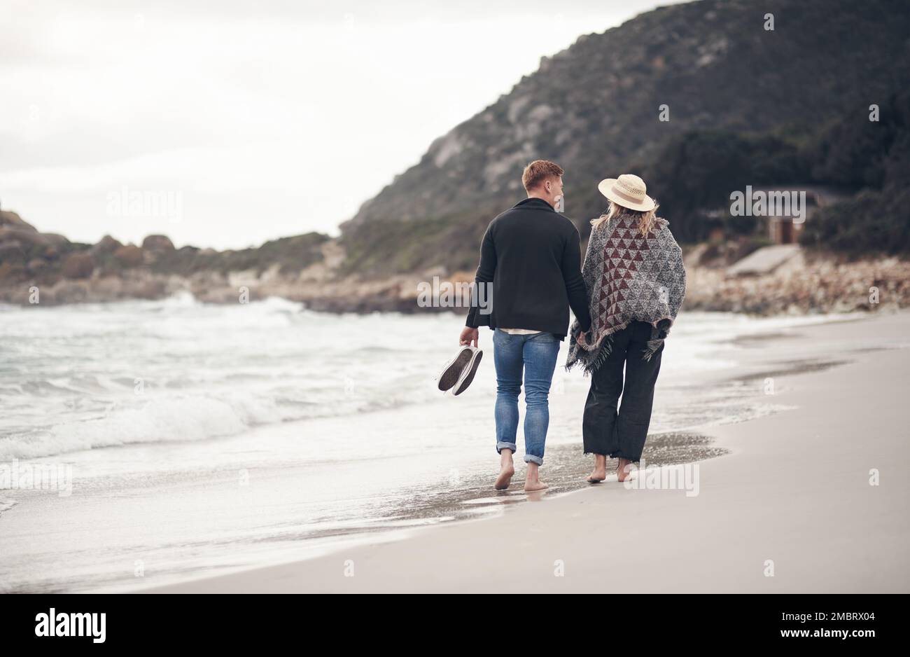 Strolls on the beach gives us time to talk about everything. a couple ...
