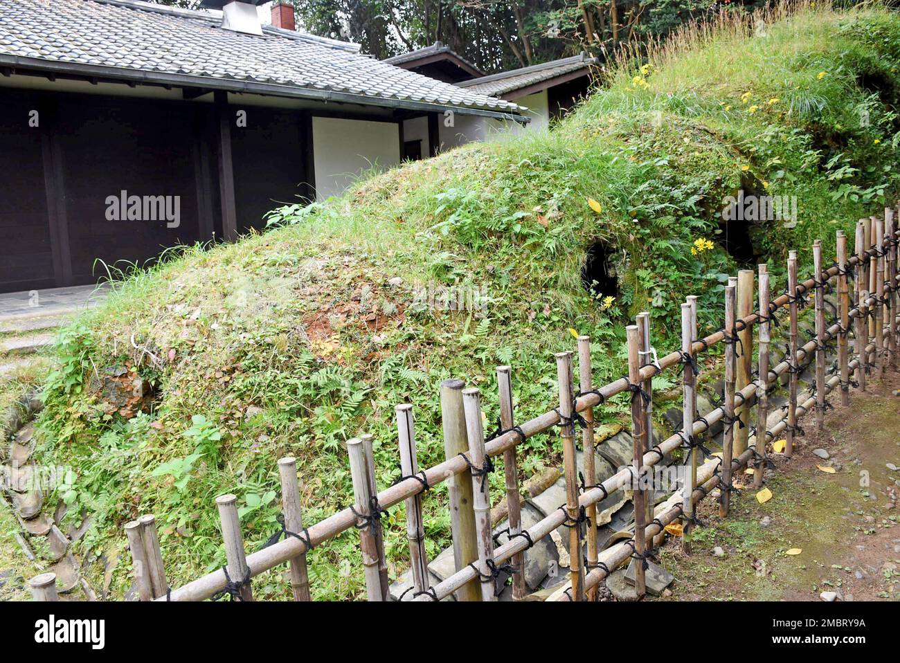Traditional japanese chambered climbing kiln for firing pottery, built ...