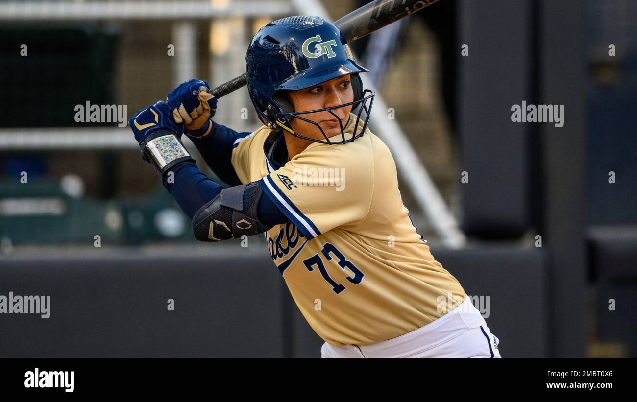 Georgia Tech outfielder Ariella Jackson (73) during an NCAA softball ...