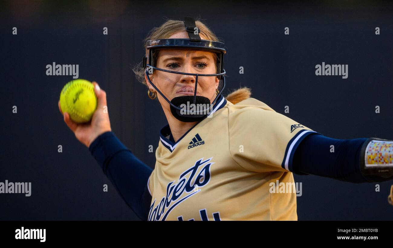 Georgia Tech pitcher Chandler Dennis (44) during an NCAA softball game ...