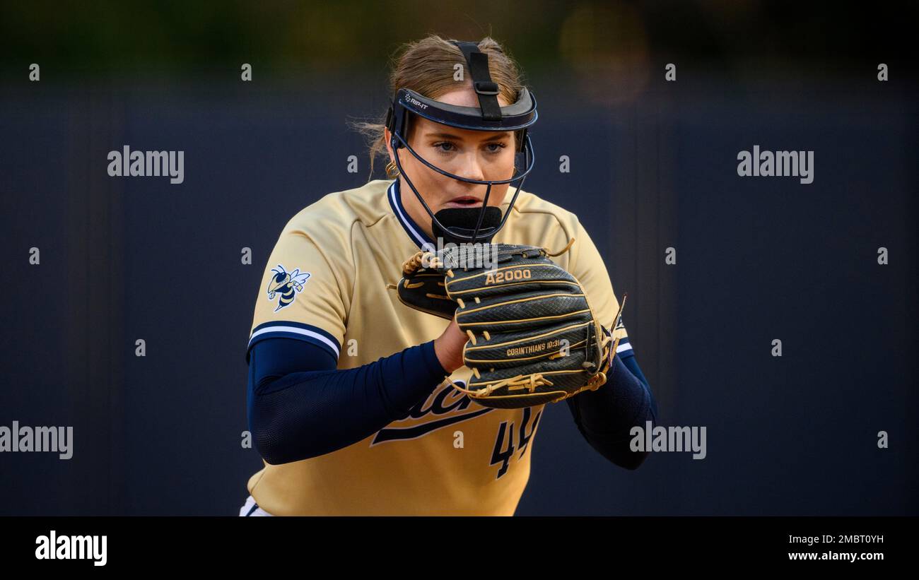 Georgia Tech pitcher Chandler Dennis (44) during an NCAA softball game ...