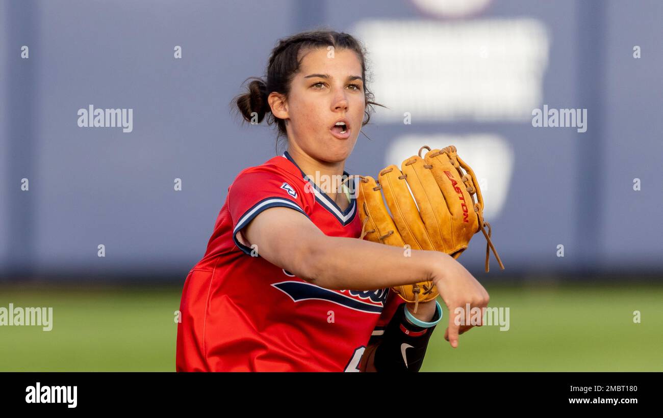 Mississippi infielder Mikayla Allee (6) during an NCAA softball game on ...
